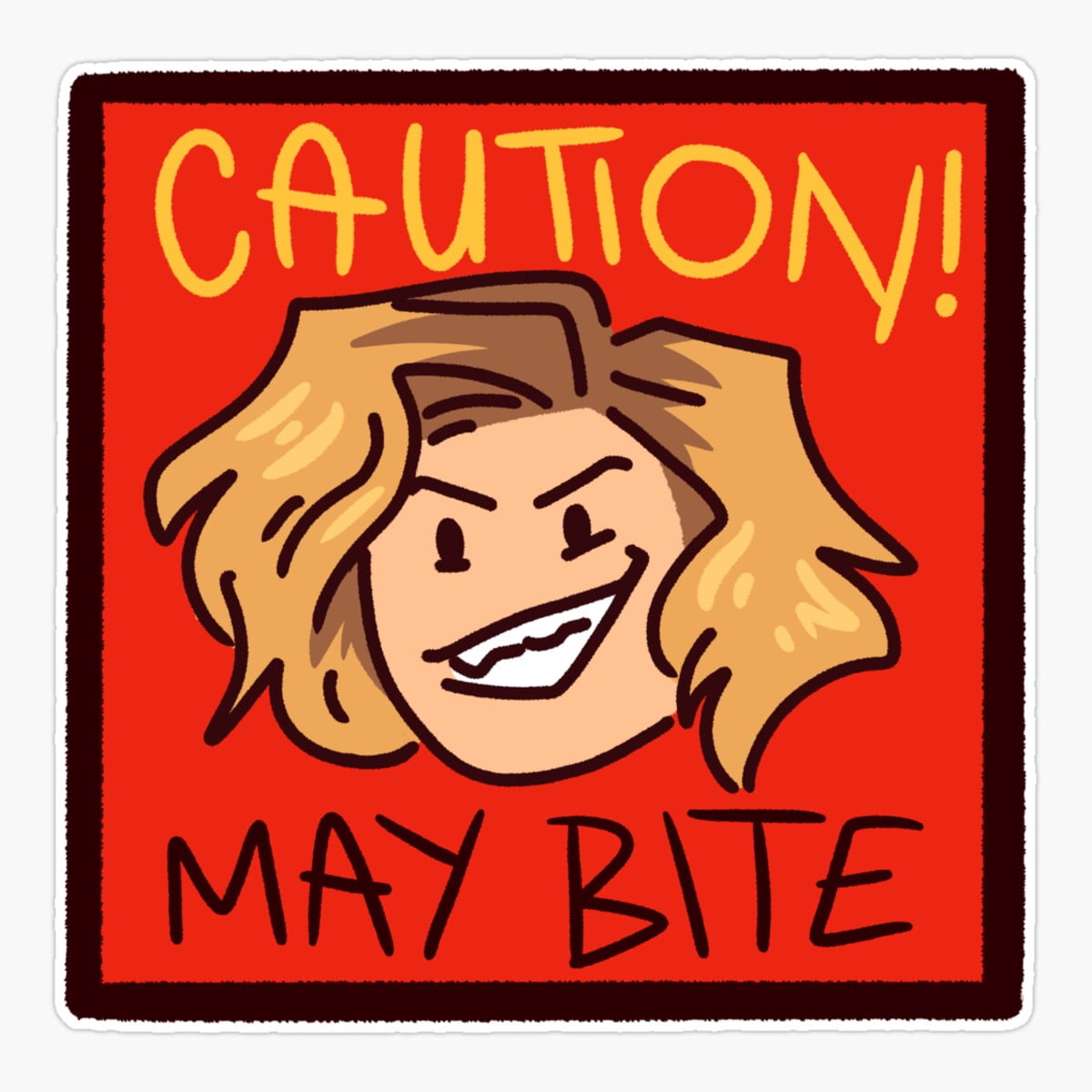 Maneki Thirteen Caution May Bite Er, Phone Decal Water Bottle Stickers ...