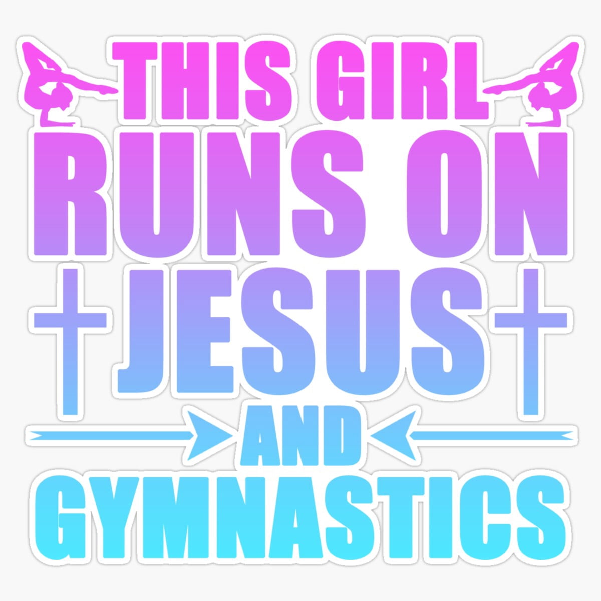 Maneki This Girl Runs On And Gymnastics Christianity T-Shirt Er, Phone ...