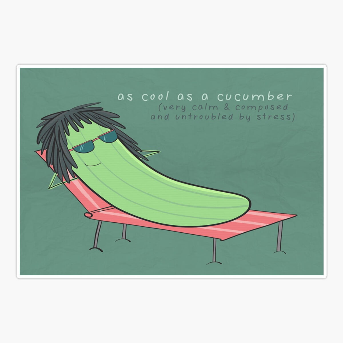 Maneki This Summer. Try To Stay Cool As A Cucumber. Sticker, Phone ...