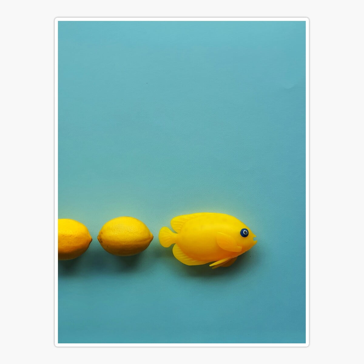 Maneki Three Yellow Angel Ish Swimming To The Right Sticker, Phone ...