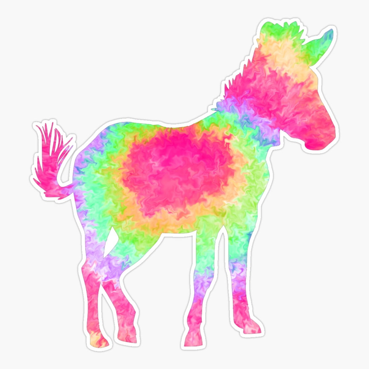 Maneki Tie Dye Zebra - Tie Dyed Er, Phone Decal Water Bottle Stickers ...