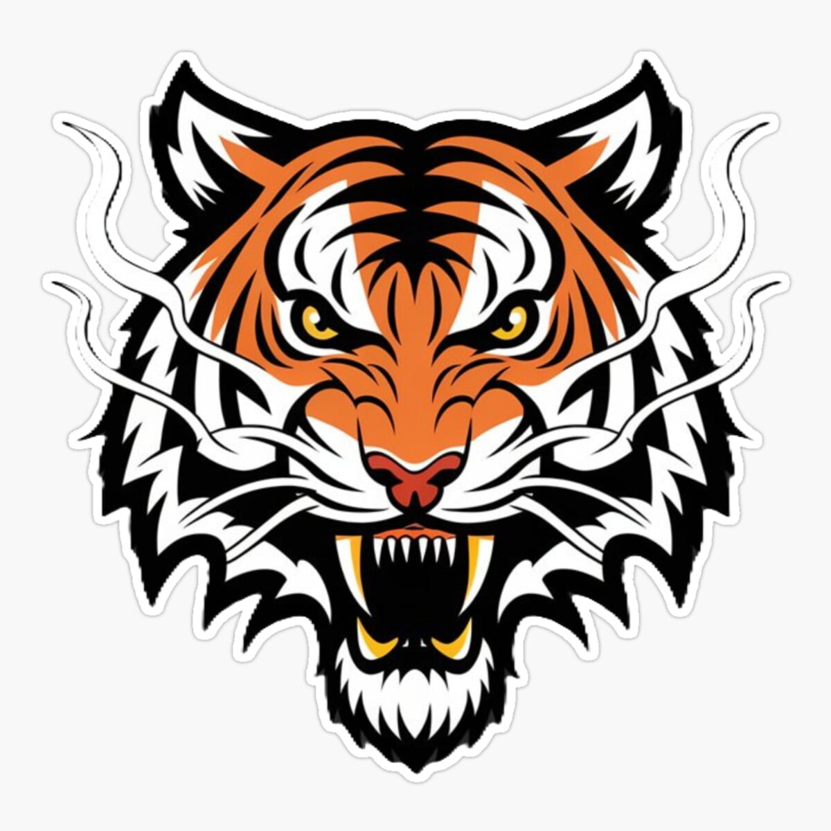 Maneki Tiger'S Rage Er, Phone Decal Water Bottle Stickers Car Decals ...