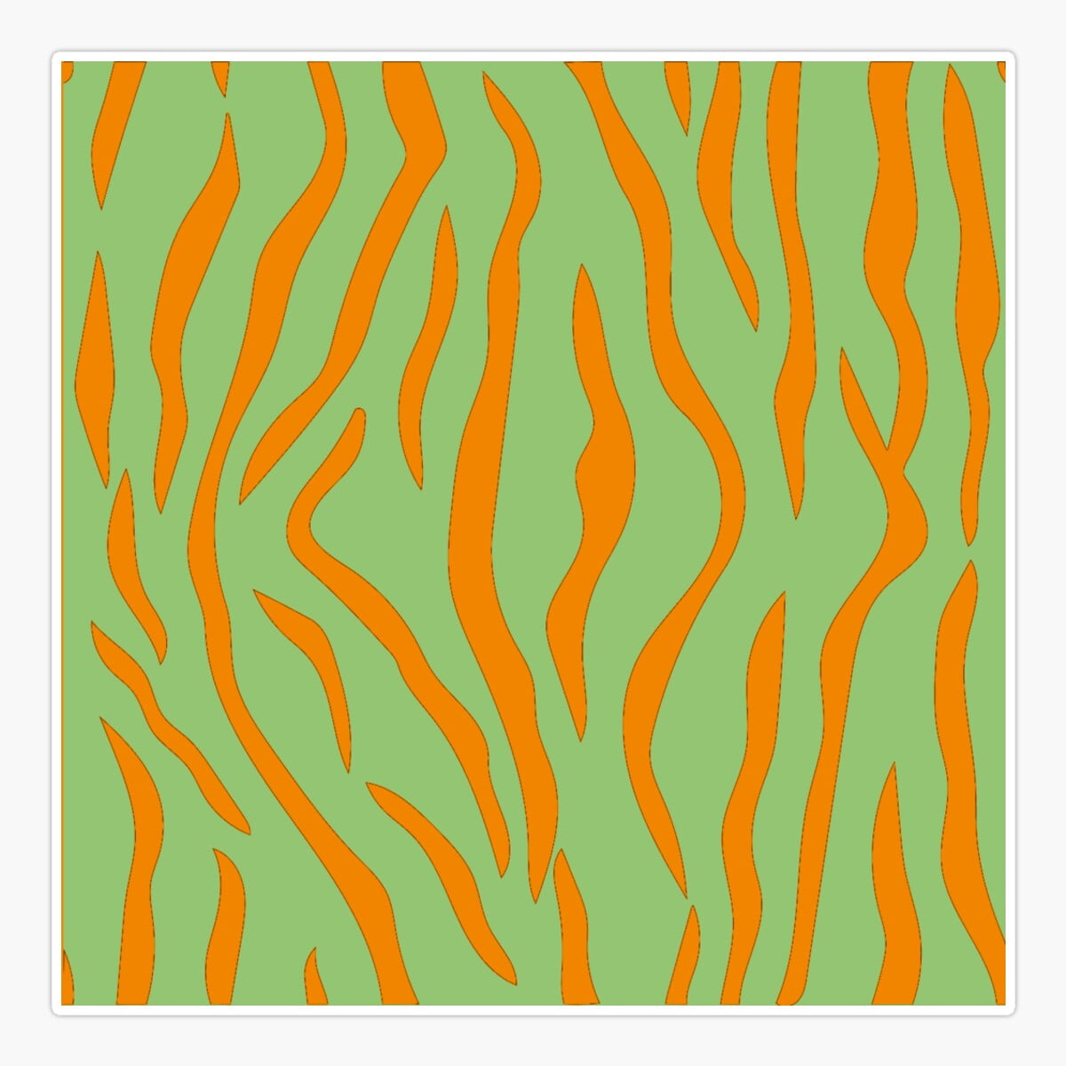 Maneki Tigerstyle Summervibes Orange Pistachio Sticker, Phone Decal ...