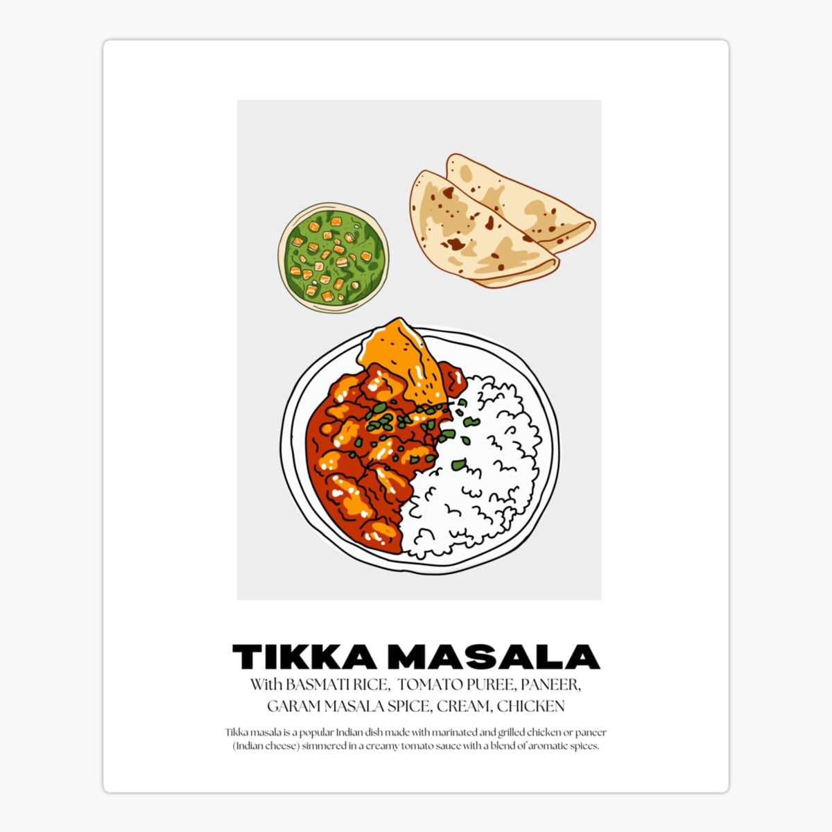 Maneki Tikka Masala Art Print | Inspired By Exotic Spices And Lavorul ...