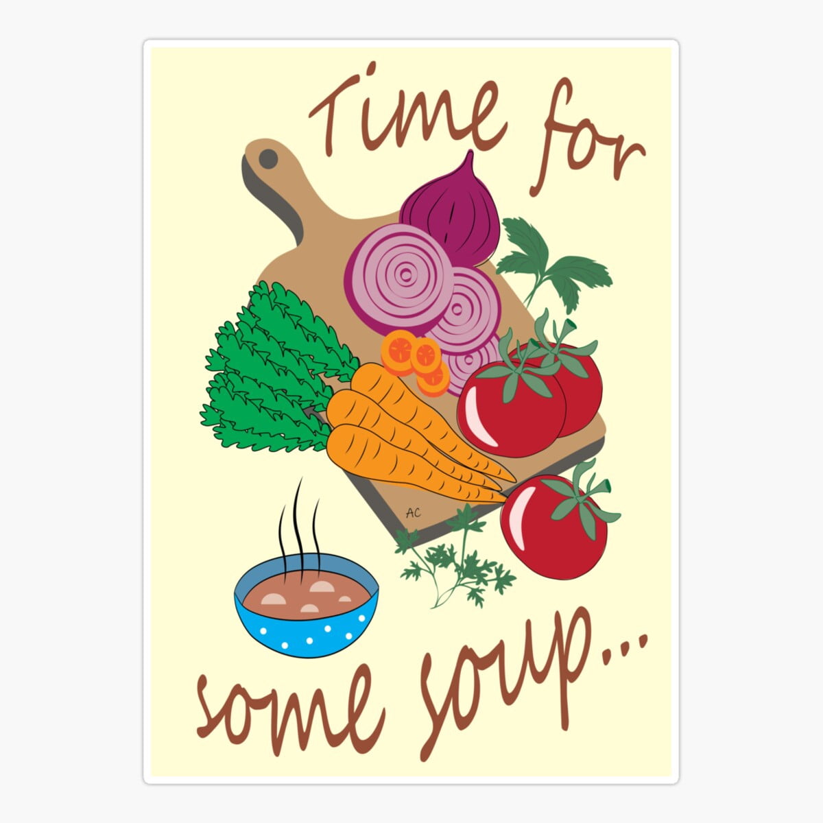 Maneki Time Or Some Soup ! Sticker, Phone Decal Water Bottle Stickers ...