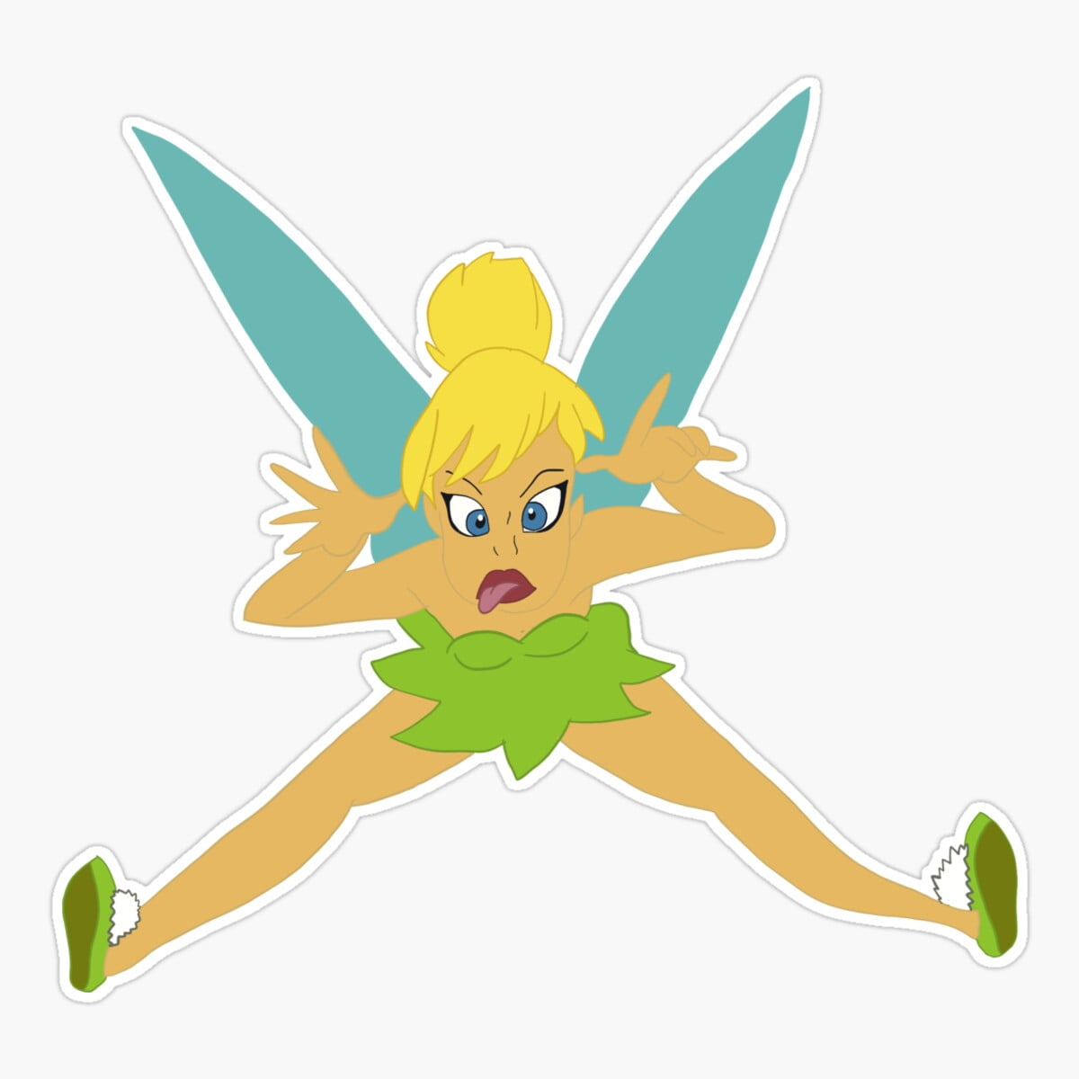 Maneki Tinkerbell Goofball Sticker, Phone Decal Water Bottle Stickers ...