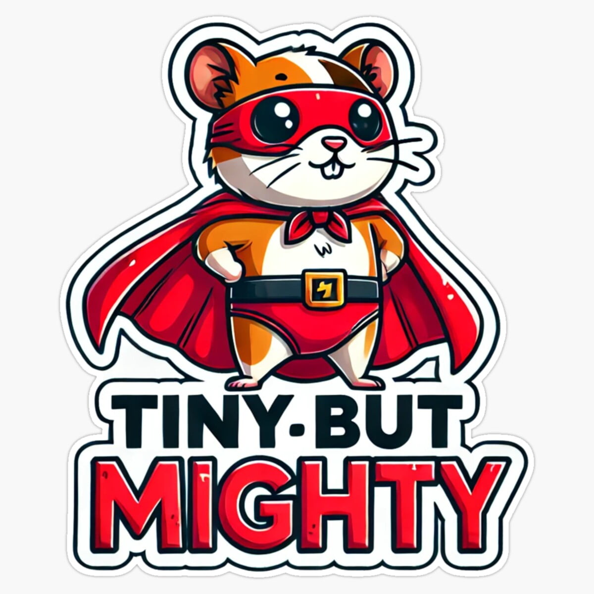 Maneki Tiny But Mighty – Kawaii Superhero Hamster Er Er, Phone Decal ...