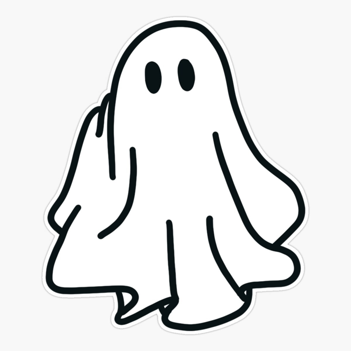 Maneki Tiny Ghost - Orange Er, Phone Decal Water Bottle Stickers Car ...