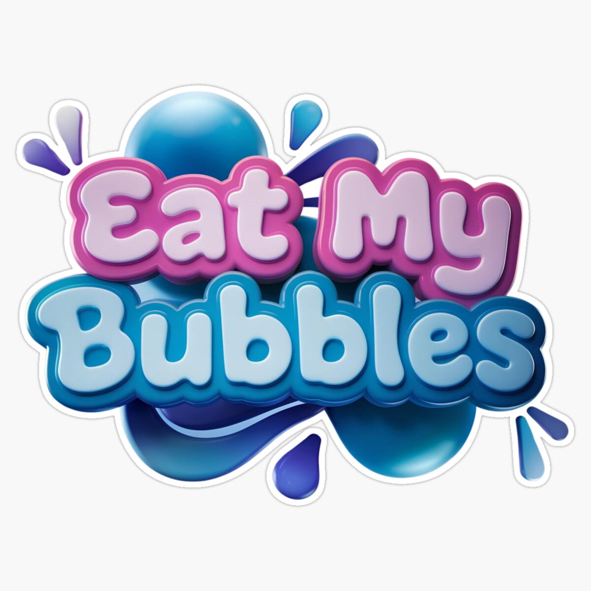 Maneki Title: “Bubbly Attitude: Eat My Bubbles” Er, Phone Decal Water ...