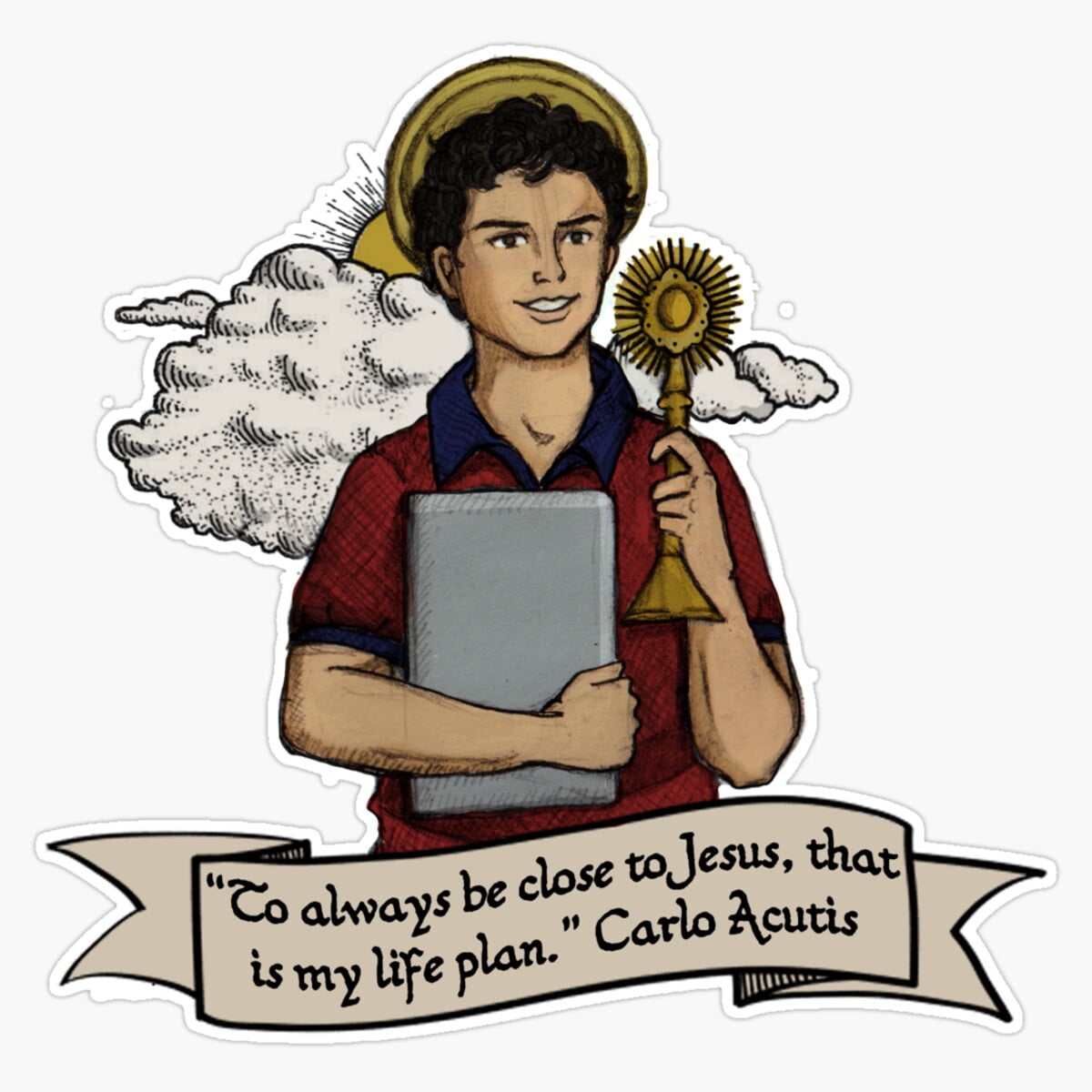 Maneki To Always Be Close To - Blessed Carlo Acutis Er, Phone Decal ...