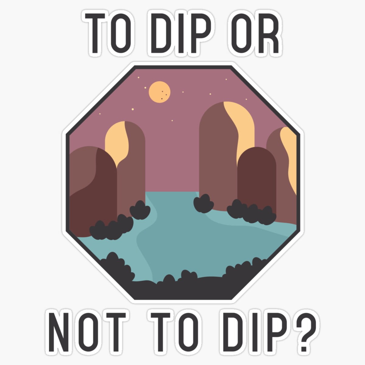 Maneki To Dip Or Not To Dip - Wild Swimming Tees Er, Phone Decal Water ...