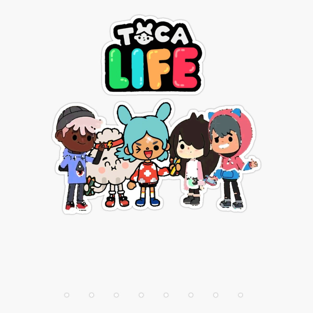 Maneki Toca Boca Gift Birthday Er, Phone Decal Water Bottle Stickers ...