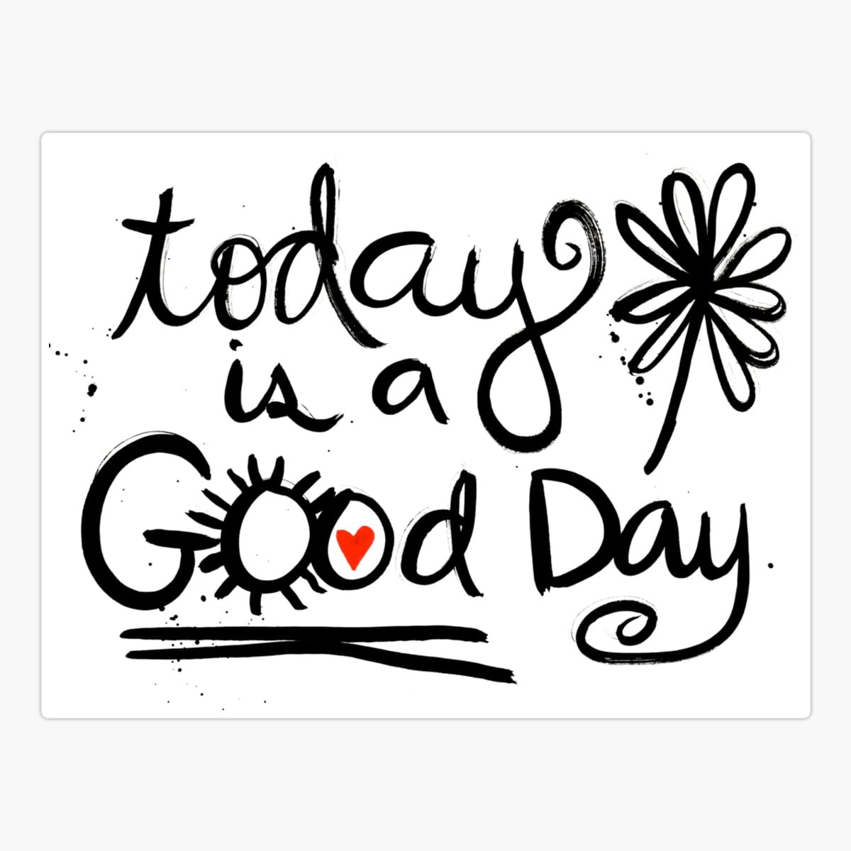 Maneki Today Is A Good Day Sticker, Phone Decal Water Bottle Stickers ...