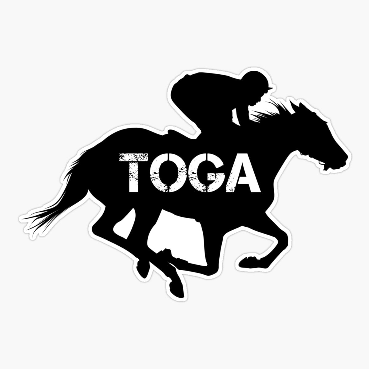 Maneki Toga Horse Jockey - Saratoga Springs New York Sticker, Phone ...