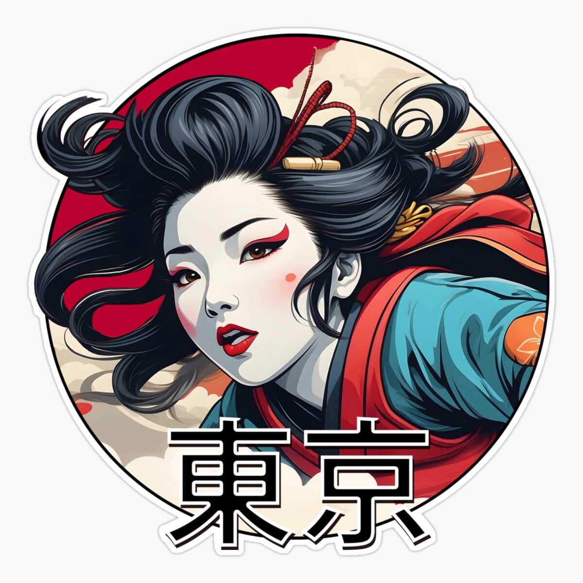 Maneki Tokyo, Japan Sticker, Phone Decal Water Bottle Stickers Car ...