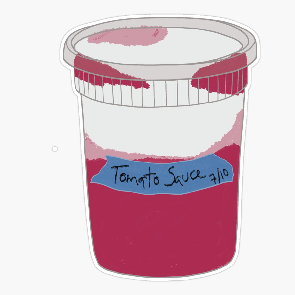 Maneki Tomato Sauce Quart Container Sticker, Phone Decal Water Bottle ...