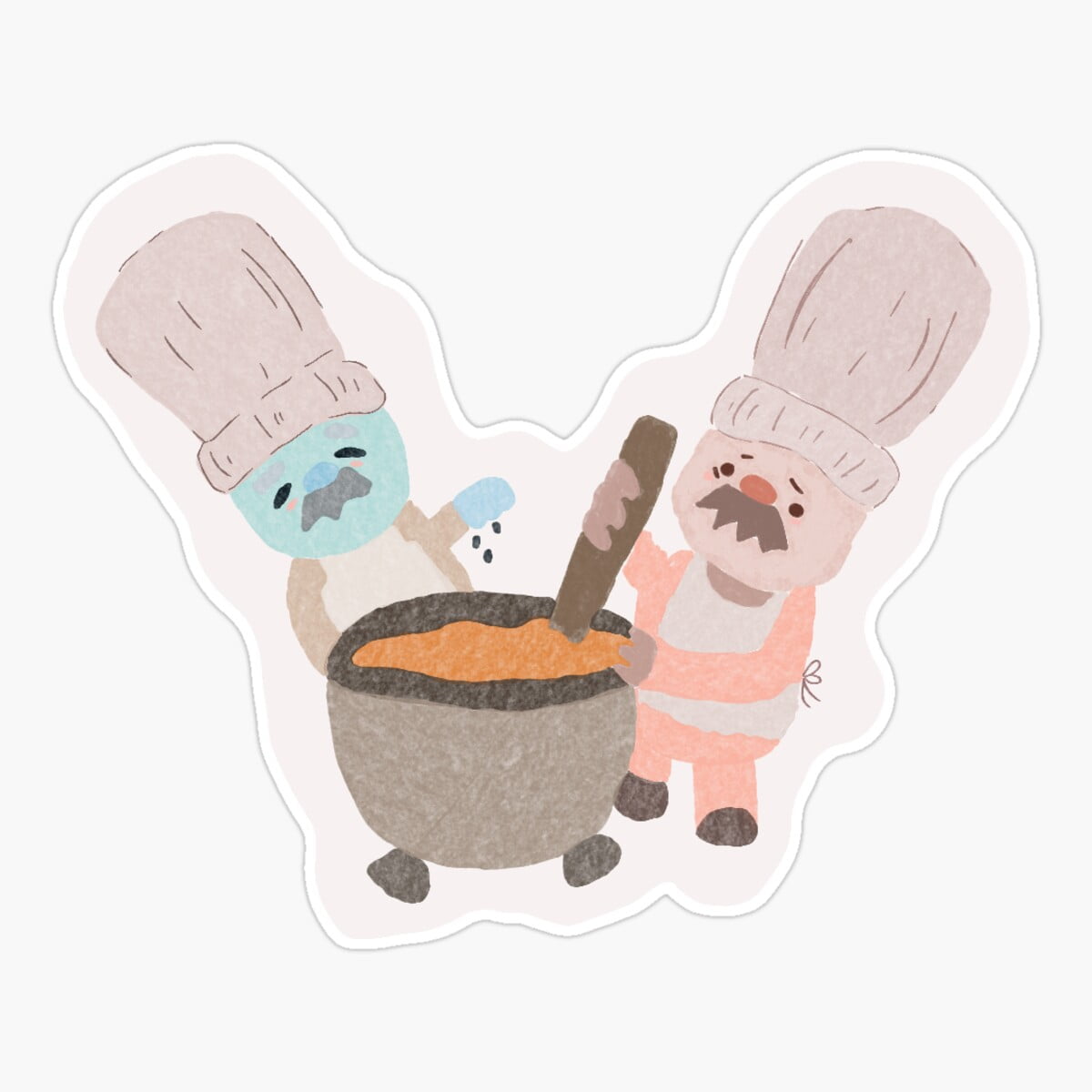 Maneki Too Many Cooks Spoil The Broth Sticker, Phone Decal Water Bottle ...