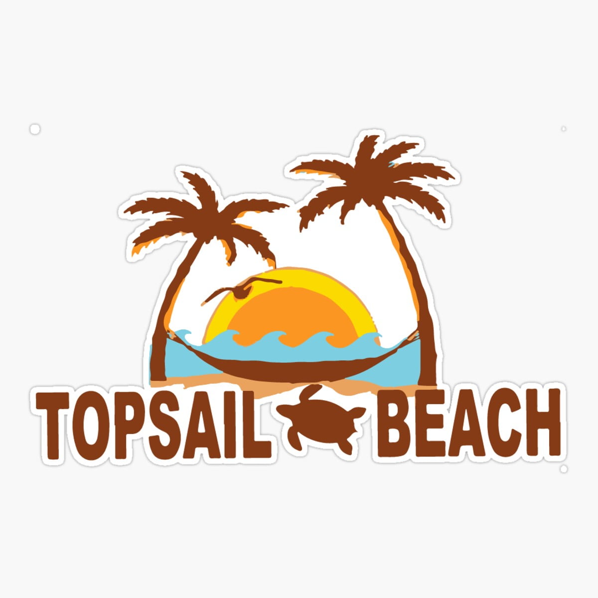Maneki Topsail Beach - North Carolina. Sticker, Phone Decal Water ...