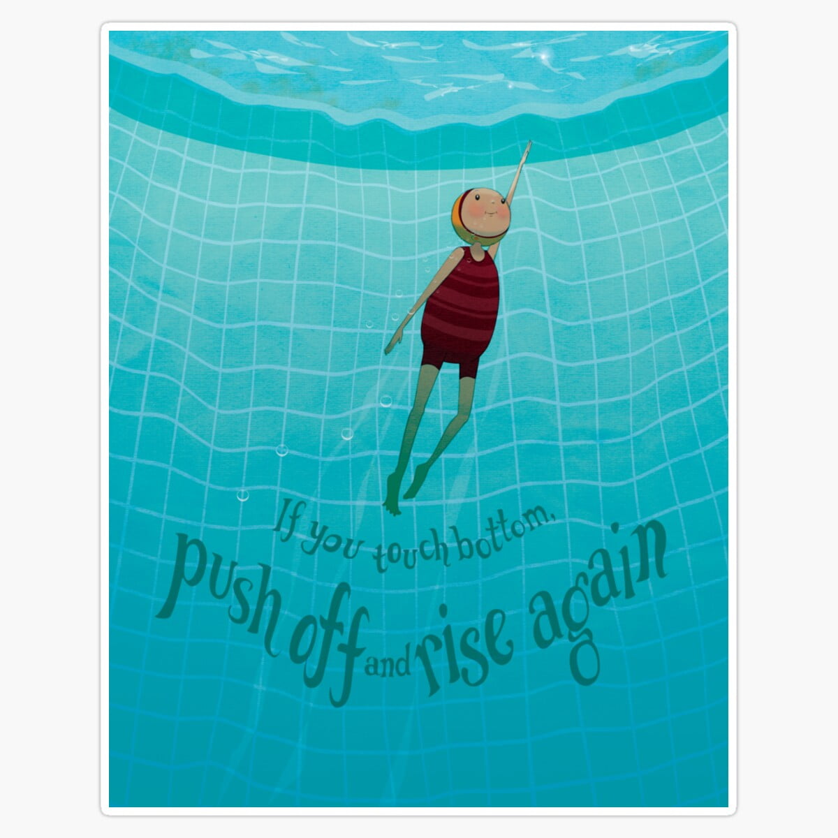 Maneki Touch Bottom, Rise Again Er, Phone Decal Water Bottle Stickers ...