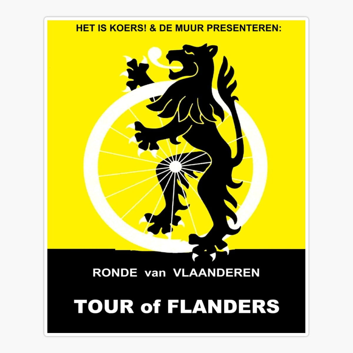 Maneki Tour Of Flanders : Vintage Bike Racing Advertising Print Sticker ...