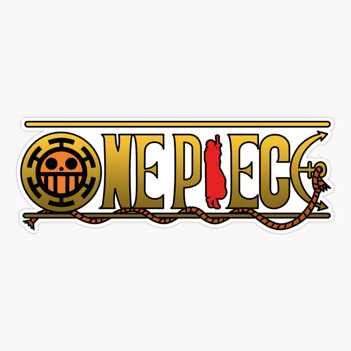 Maneki Traalgar Law One Piece Logo Er, Phone Decal Water Bottle ...