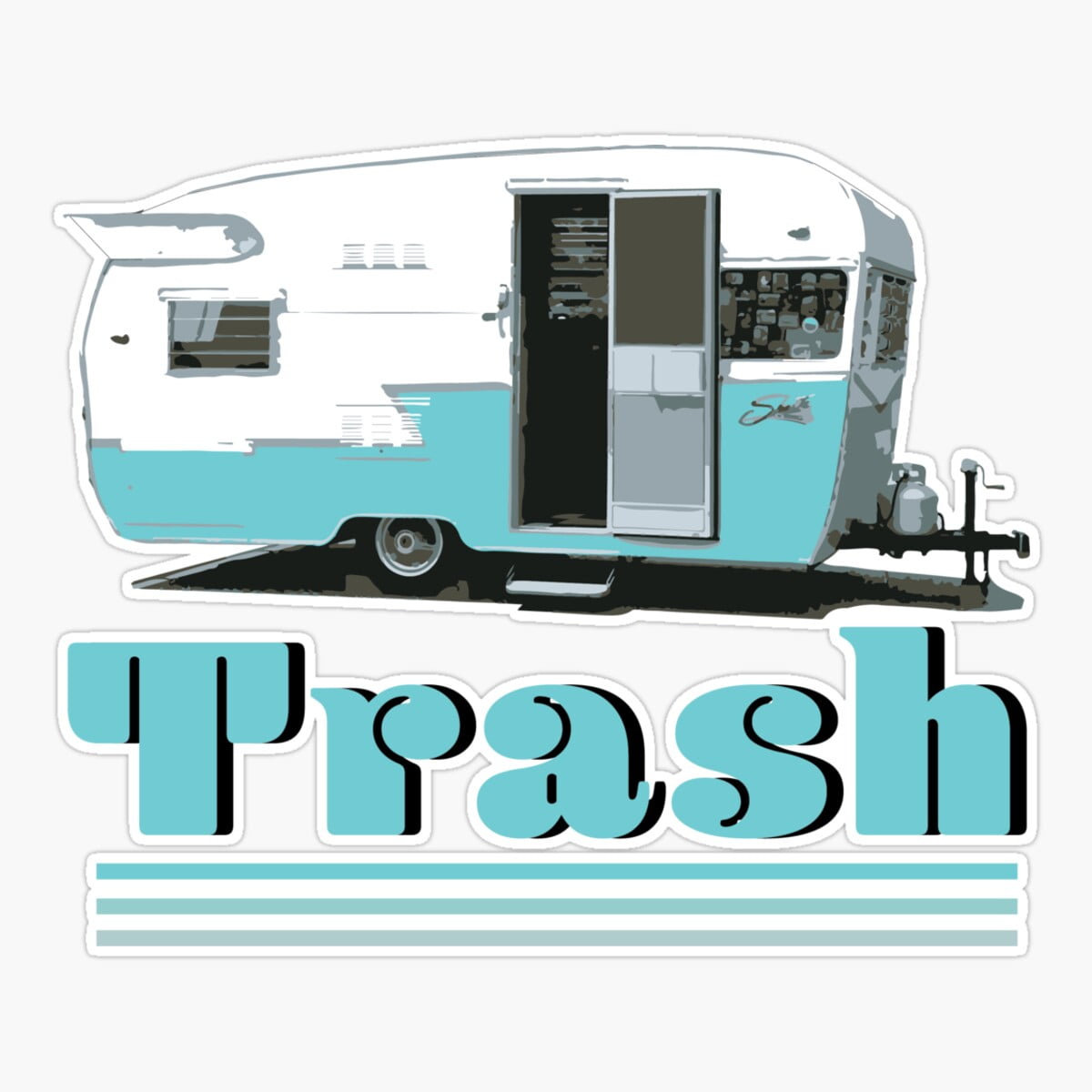 Maneki Trailer Trash Er, Phone Decal Water Bottle Stickers Car Decals ...