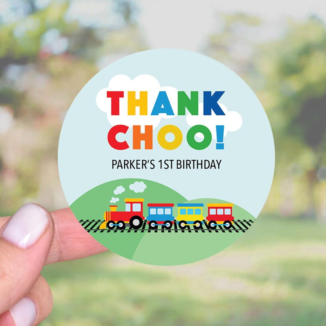 Maneki Train Birthday Ers, Train Birthday Party Favor Labels, Train ...