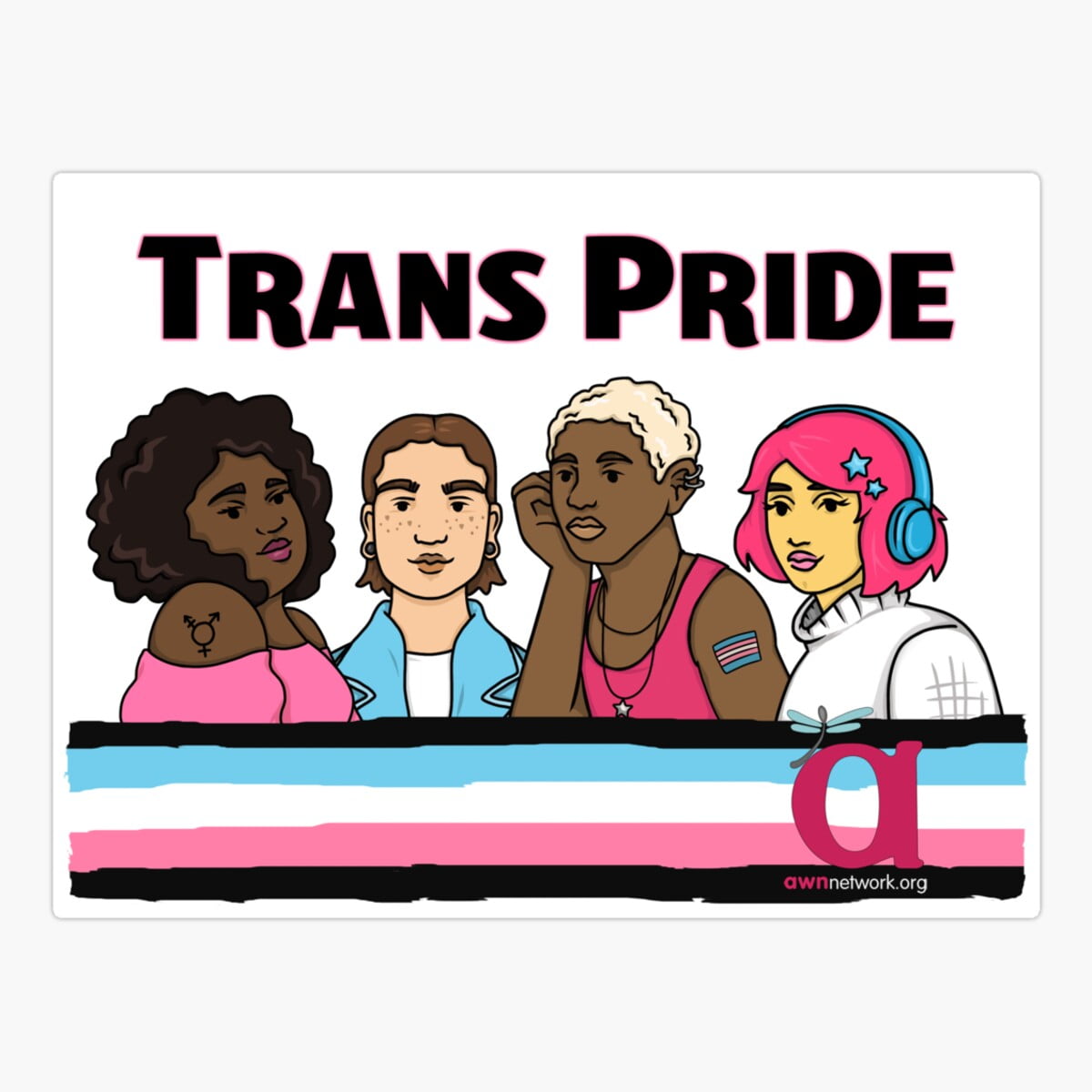 Maneki Trans Pride Er, Phone Decal Water Bottle Stickers Car Decals ...
