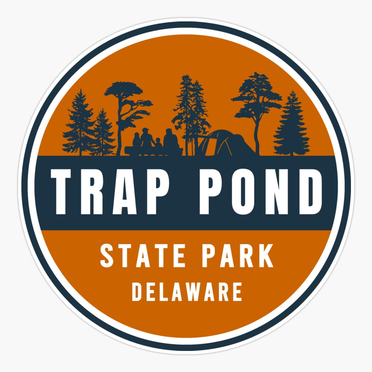 Maneki Trap Pond State Park Logo Sticker, Phone Decal Water Bottle ...