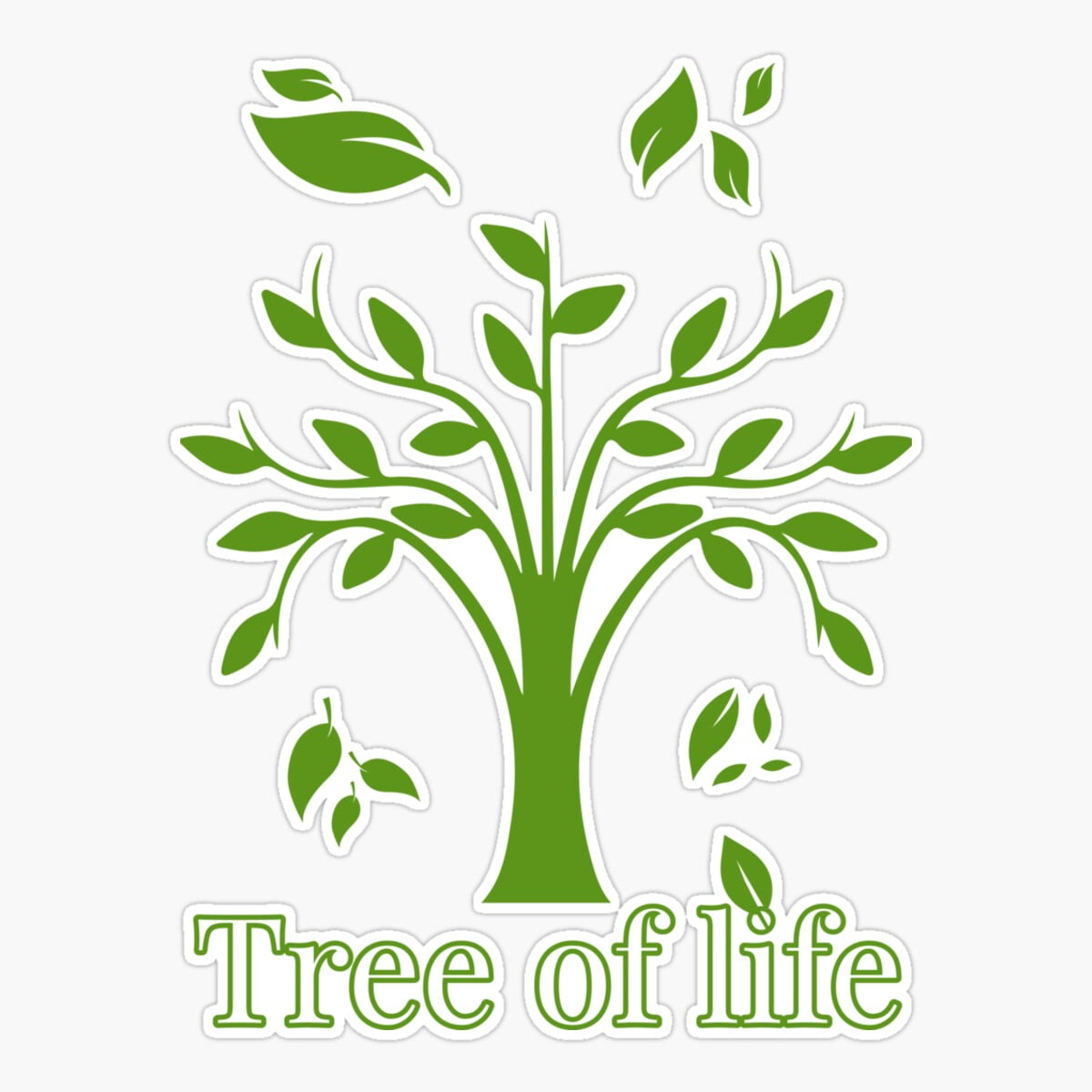 Maneki Tree O Lie Sticker, Phone Decal Water Bottle Stickers Car Decals ...