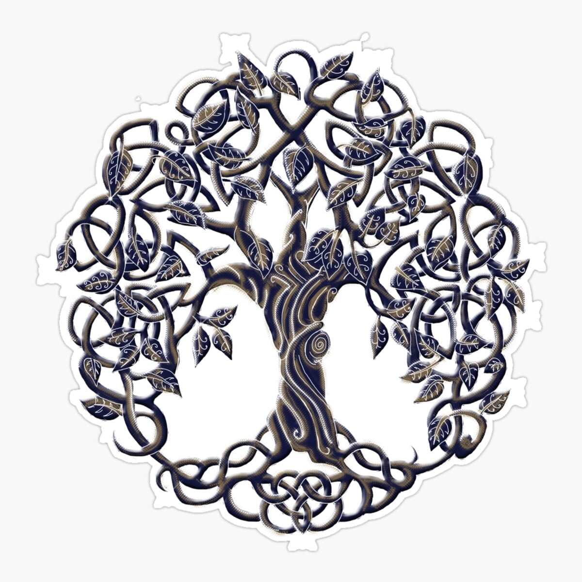 Maneki Tree Of Life Silver Er, Phone Decal Water Bottle Stickers Car ...