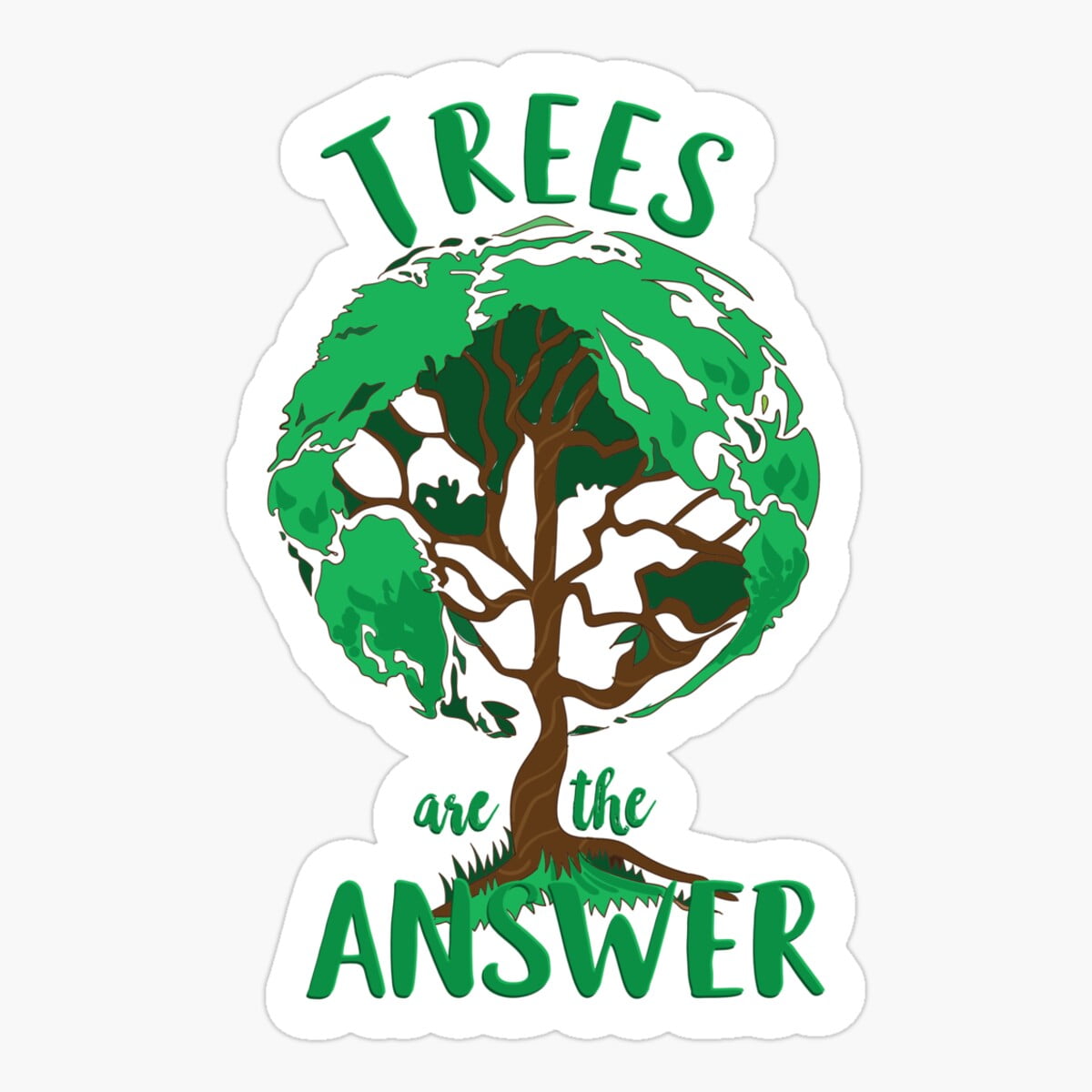 Maneki Trees Are The Answer Sticker, Phone Decal Water Bottle Stickers ...