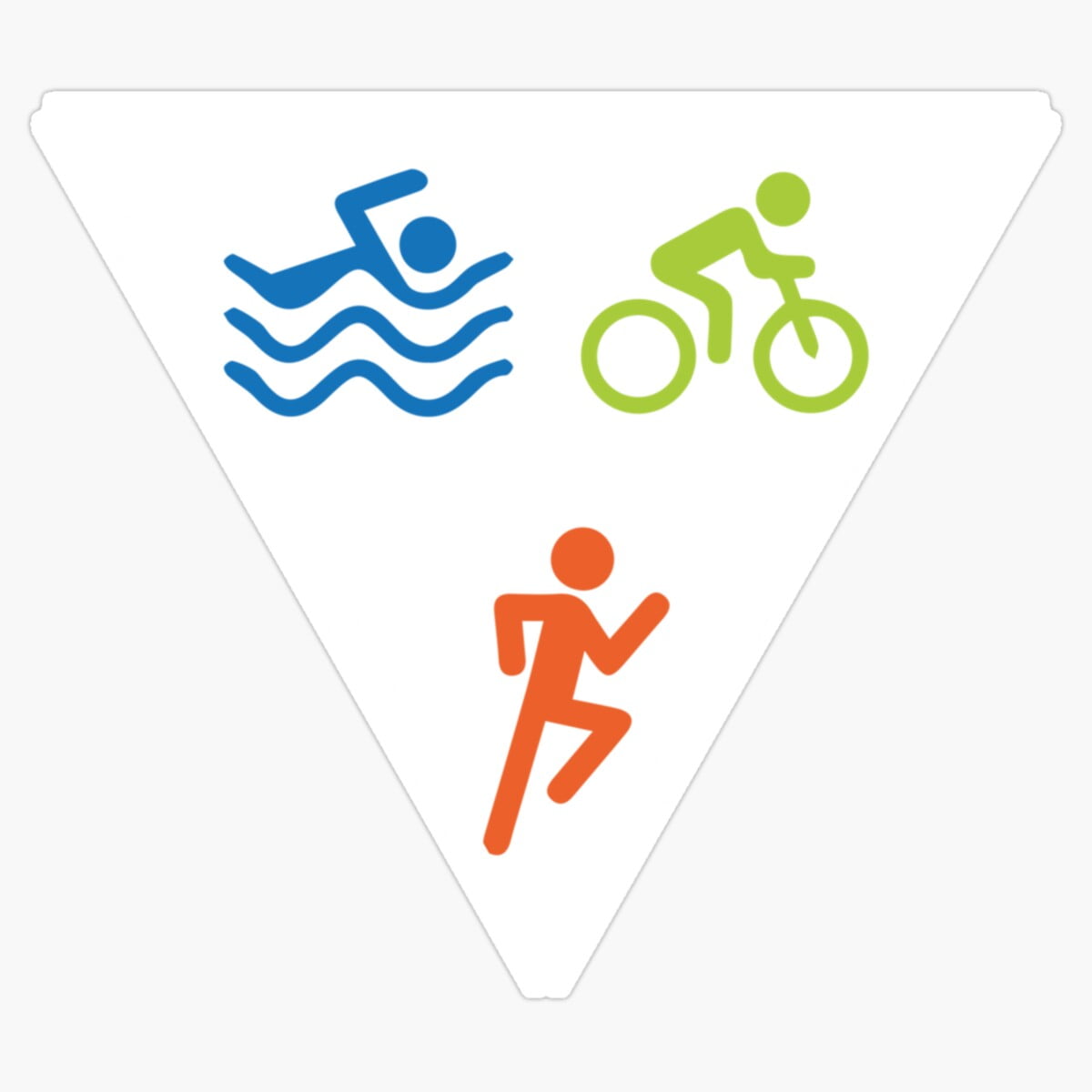 Maneki Triathlon Triangle Swim Bike Run Triathlete Er Er, Phone Decal ...