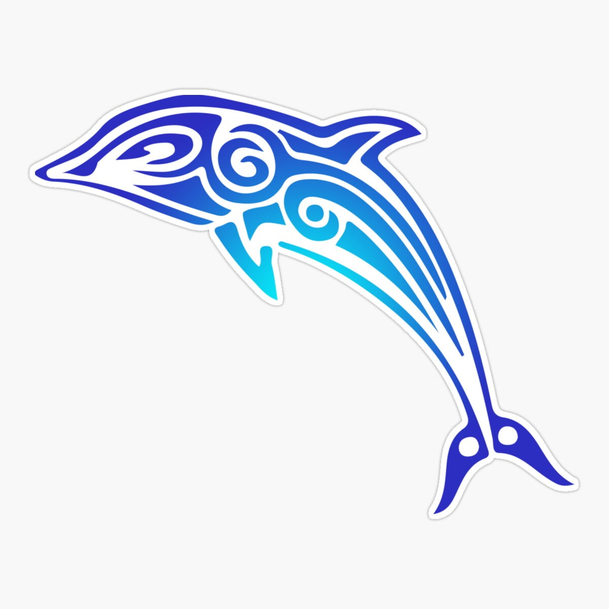 Maneki Tribal Dolphin Hawaii Islander Polynesian Maori Art Sticker ...