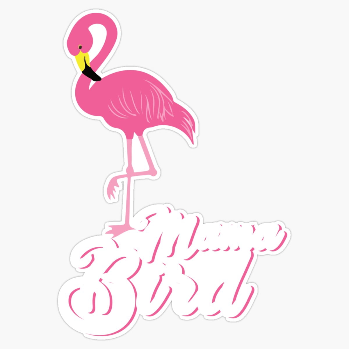 Maneki Tropical Flamingo Mama Bird Er, Phone Decal Water Bottle ...