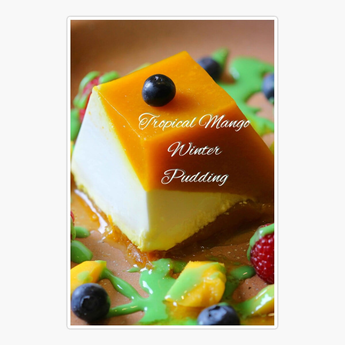 Maneki Tropical Mango Winter Pudding Sticker, Phone Decal Water Bottle ...