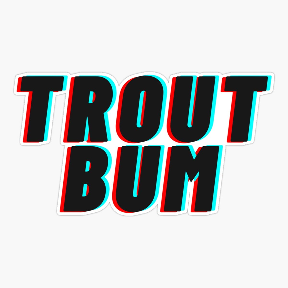 Maneki Trout Bum 3D Trout Ly Ishing Er, Phone Decal Water Bottle ...