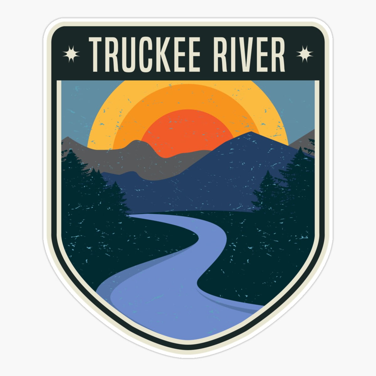 Maneki Truckee River Er, Phone Decal Water Bottle Stickers Car Decals ...