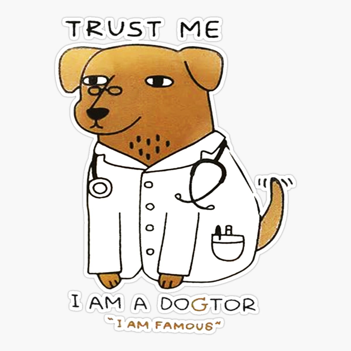 Maneki Trust Me I Am A Doctor Funny Er, Phone Decal Water Bottle ...