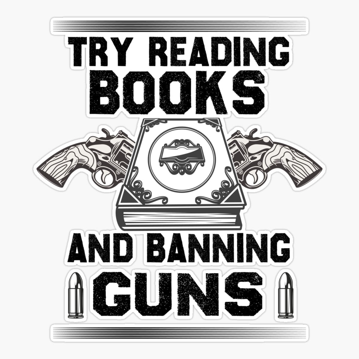 Maneki Try Reading Books And Banning S, Book Lover'S Git Sticker, Phone ...