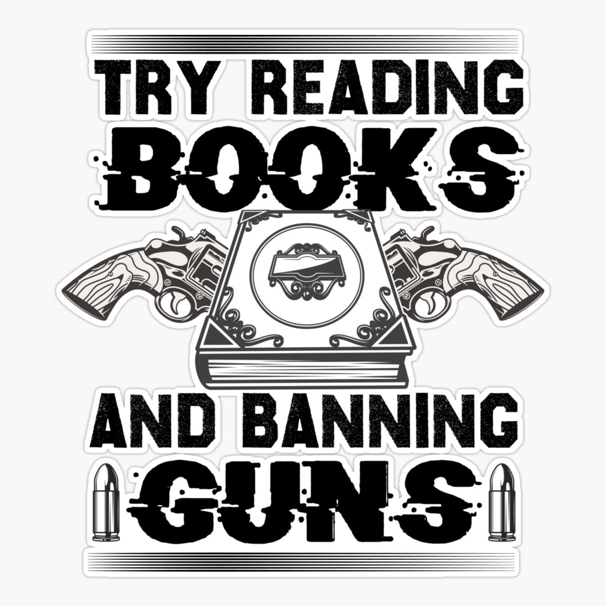 Maneki Try Reading Books And Banning S, Book Lover'S Git Sticker, Phone ...