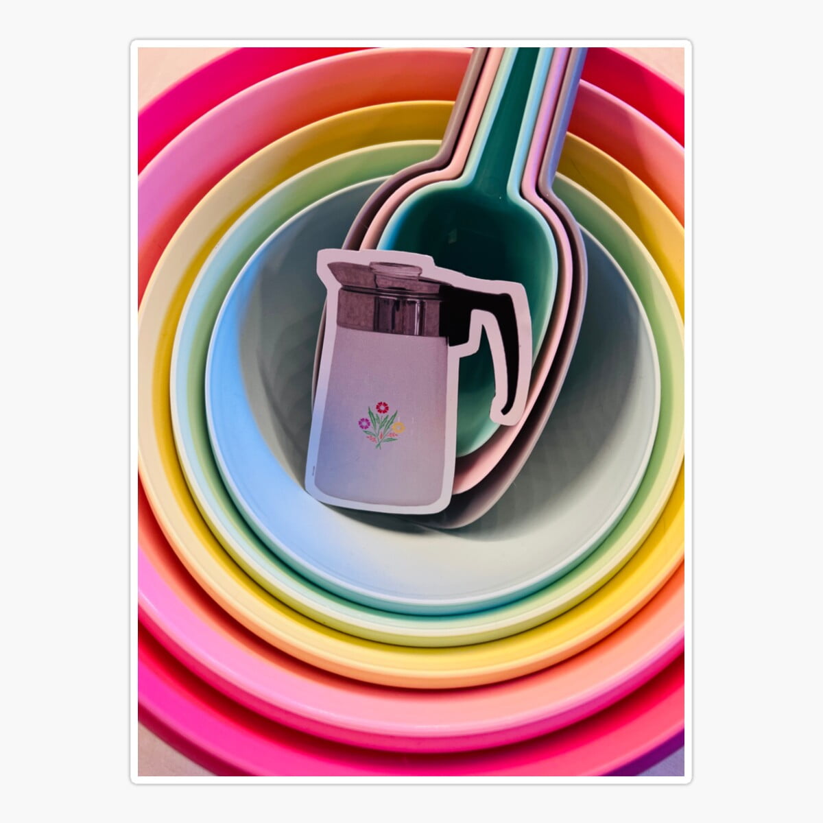 Maneki Tupperware Vintage Collection Sticker, Phone Decal Water Bottle ...