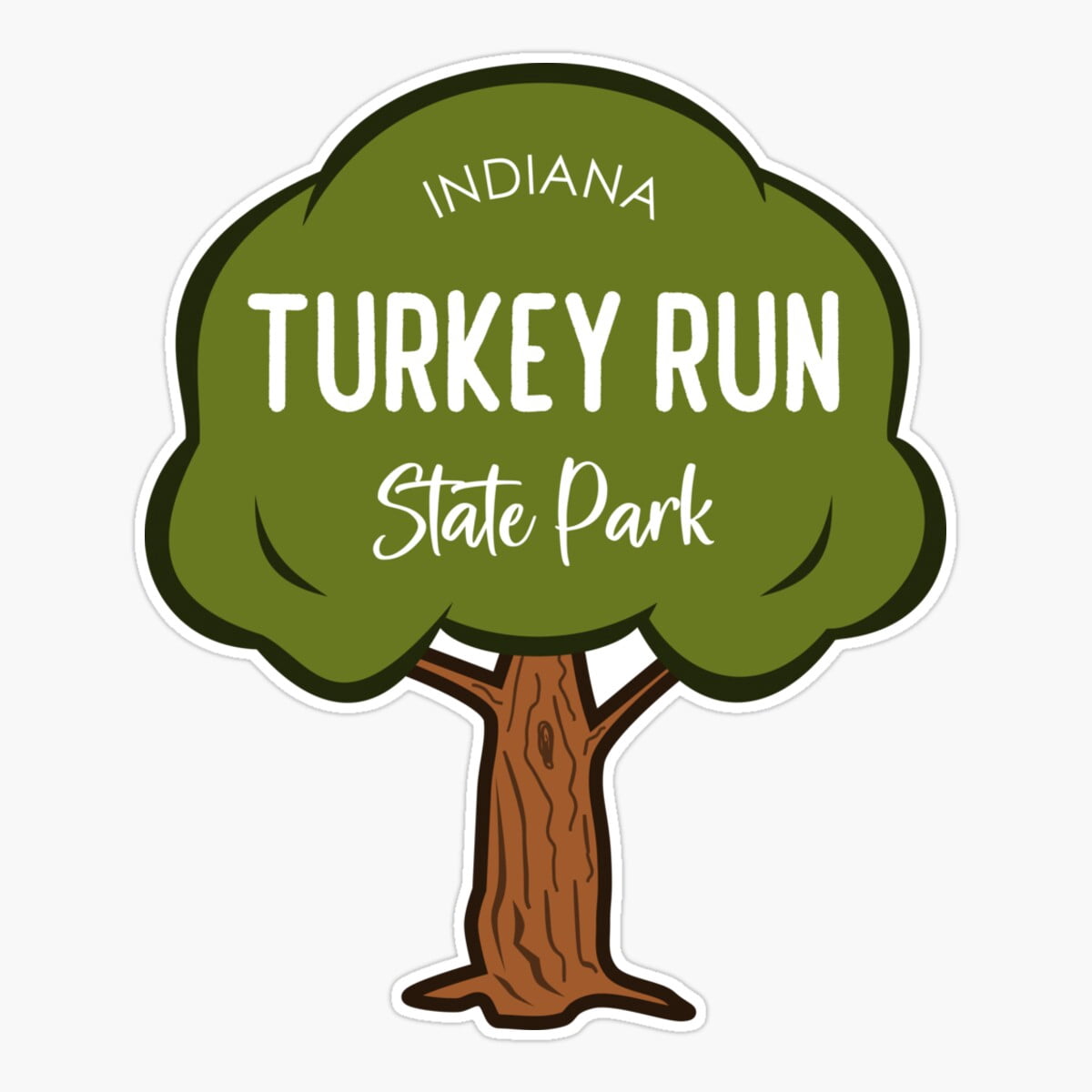 Maneki Turkey Run State Park Indiana Tree Er, Phone Decal Water Bottle ...