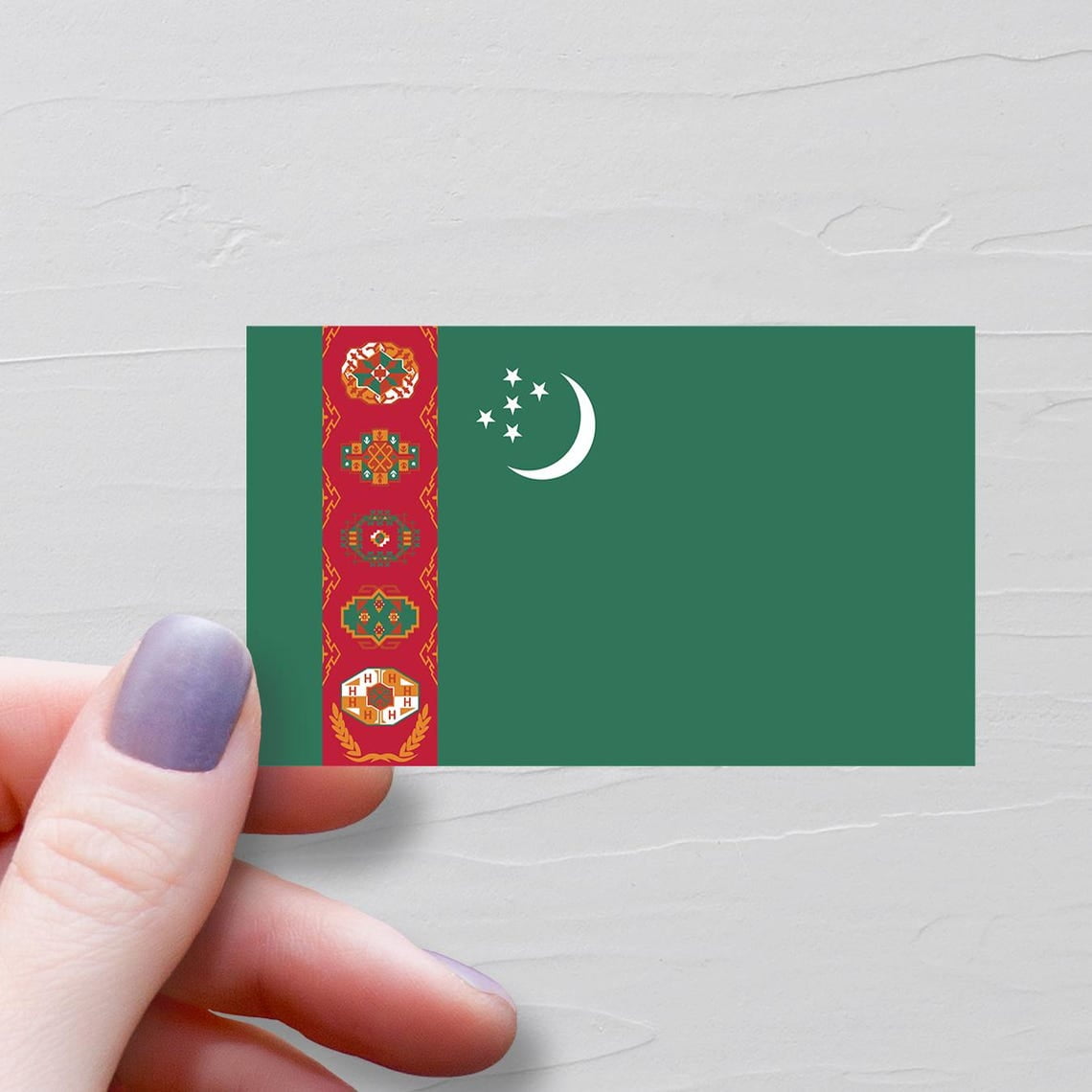 Maneki Turkmenistan Flag Er, Vinyl Travel Ers, Turkmen Flag, World Flags, Water Bottle Er ...