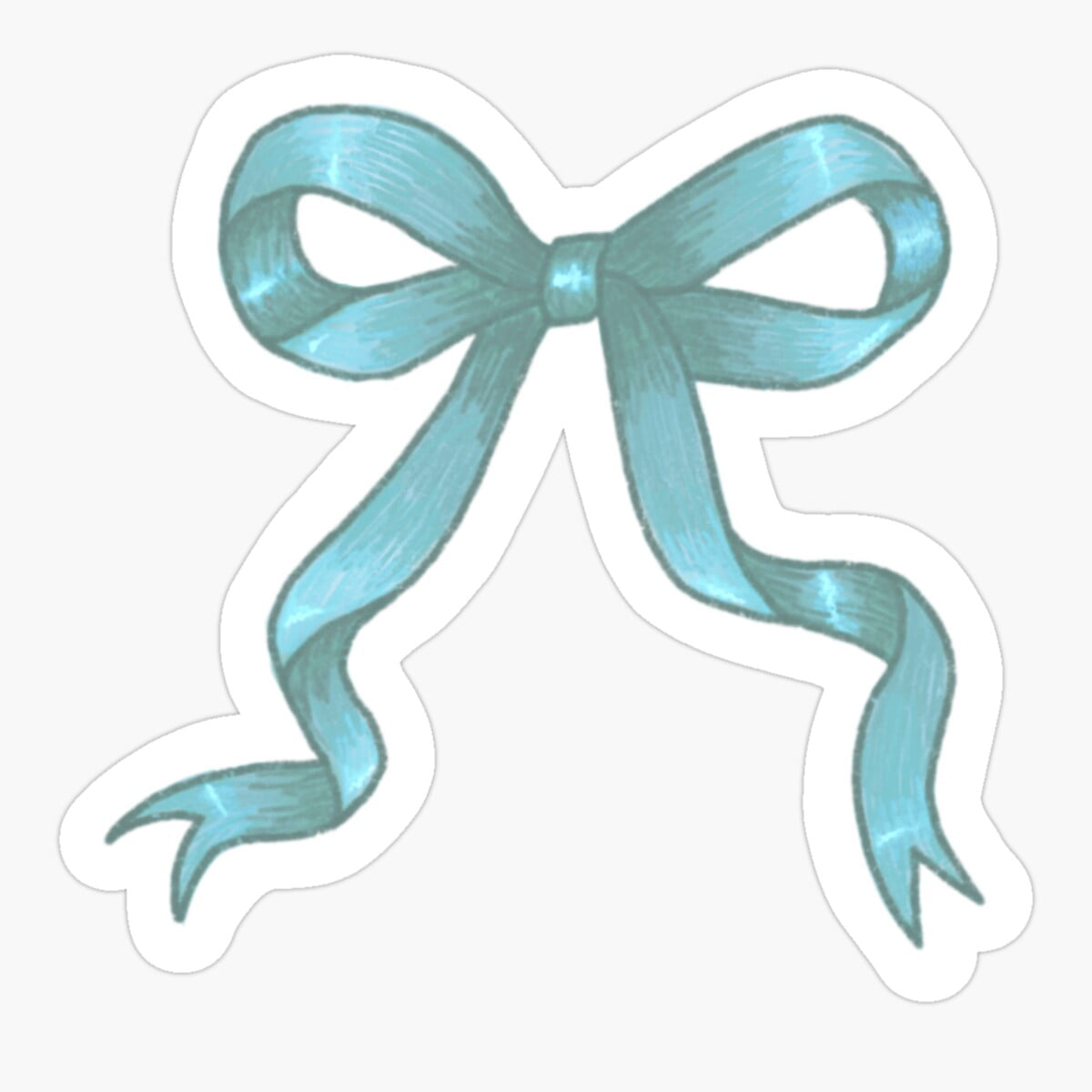 Maneki Turquoise Coquette Bow Er Er, Phone Decal Water Bottle Stickers ...