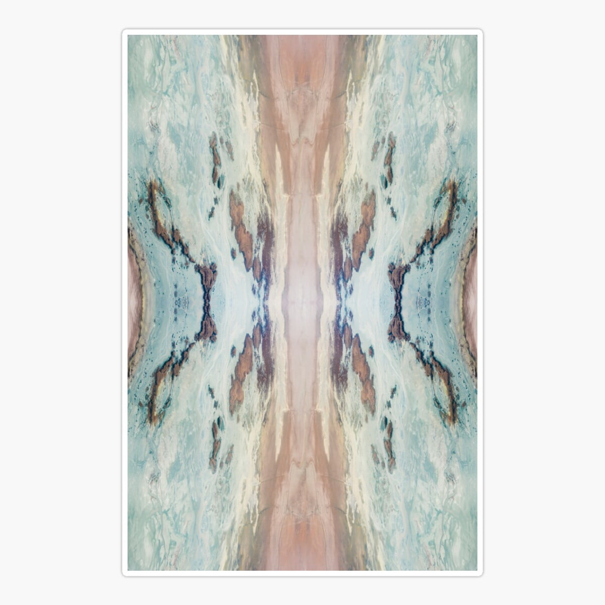 Maneki Turquoise Illusion Sticker, Phone Decal Water Bottle Stickers ...