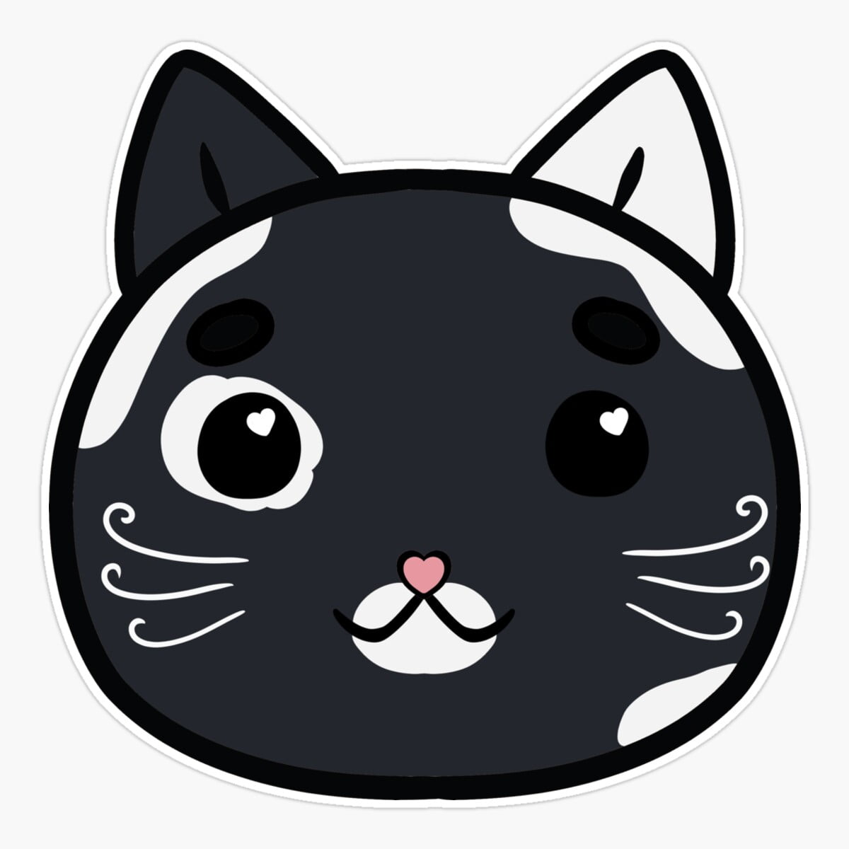 Maneki Tuxedo Cat ( Warm Uzzies ) Sticker, Phone Decal Water Bottle ...