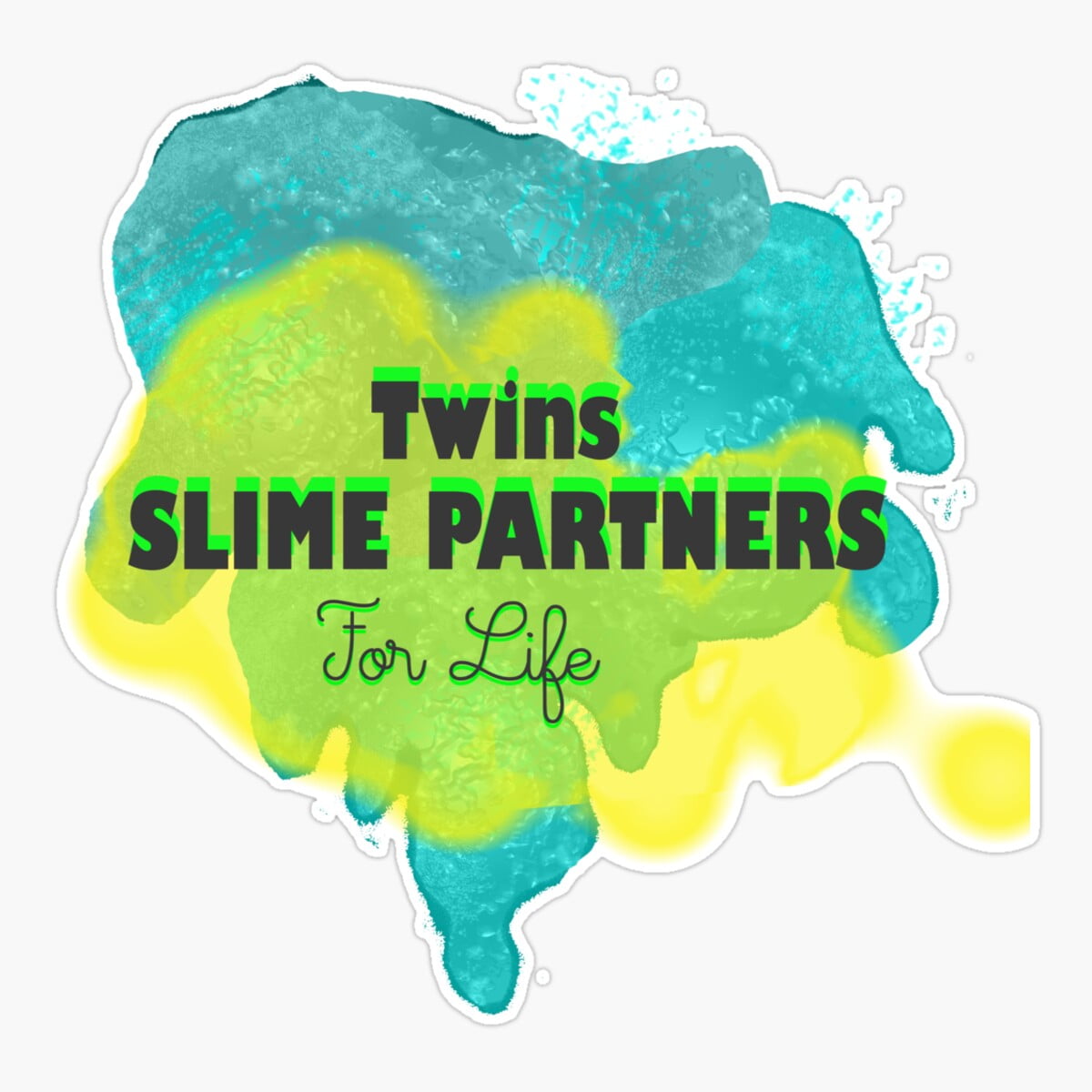 Maneki Twins Slime Partners Sticker, Phone Decal Water Bottle Stickers ...