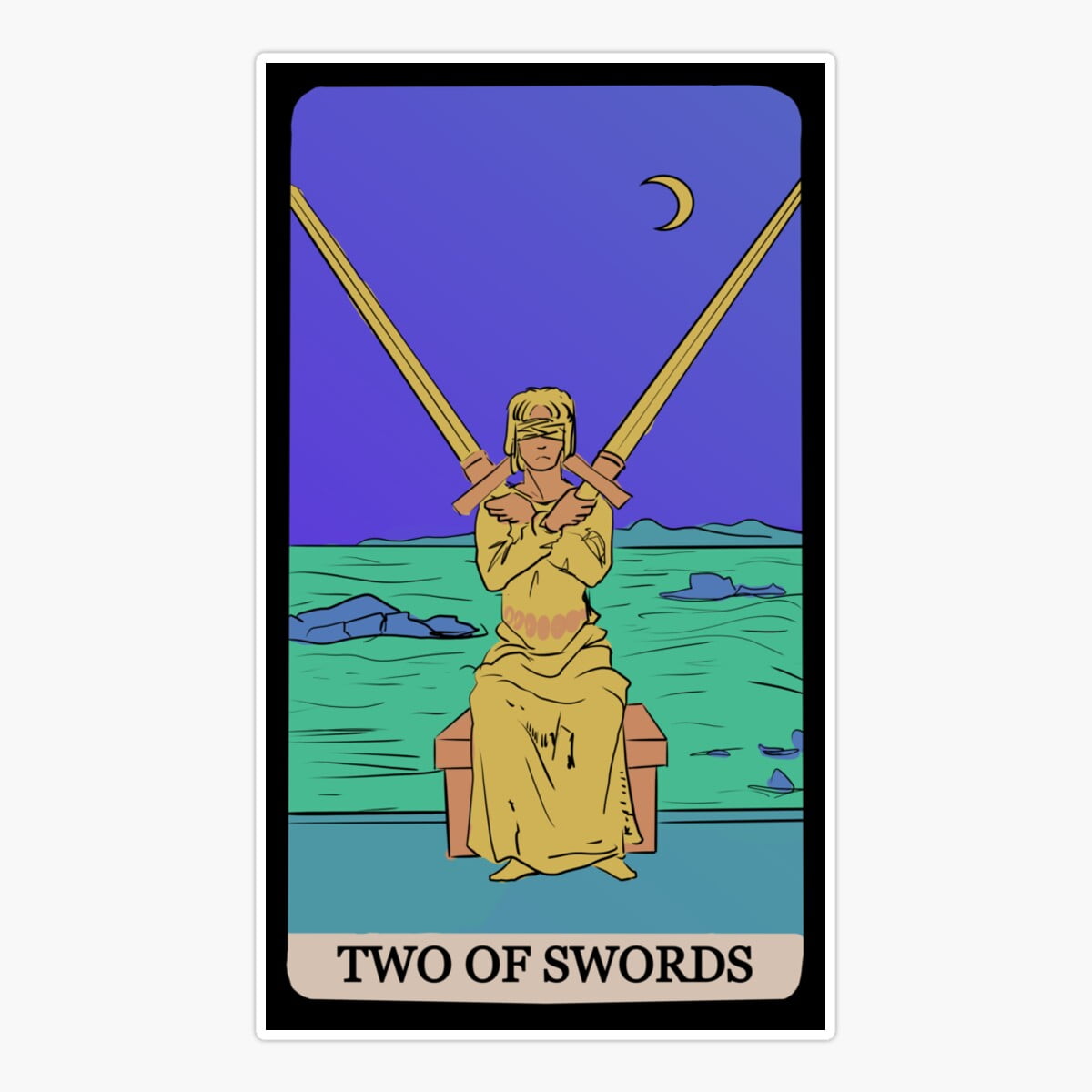 Maneki Two O Swords Er, Phone Decal Water Bottle Stickers Car Decals ...