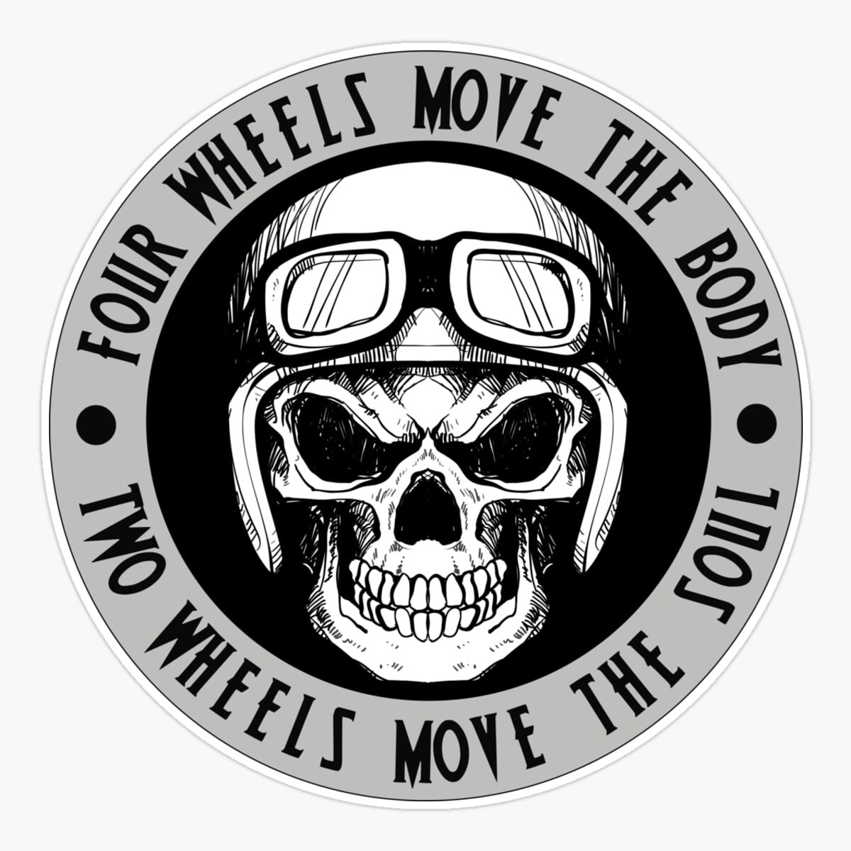 Maneki Two Wheels Move The Soul Er, Phone Decal Water Bottle Stickers ...